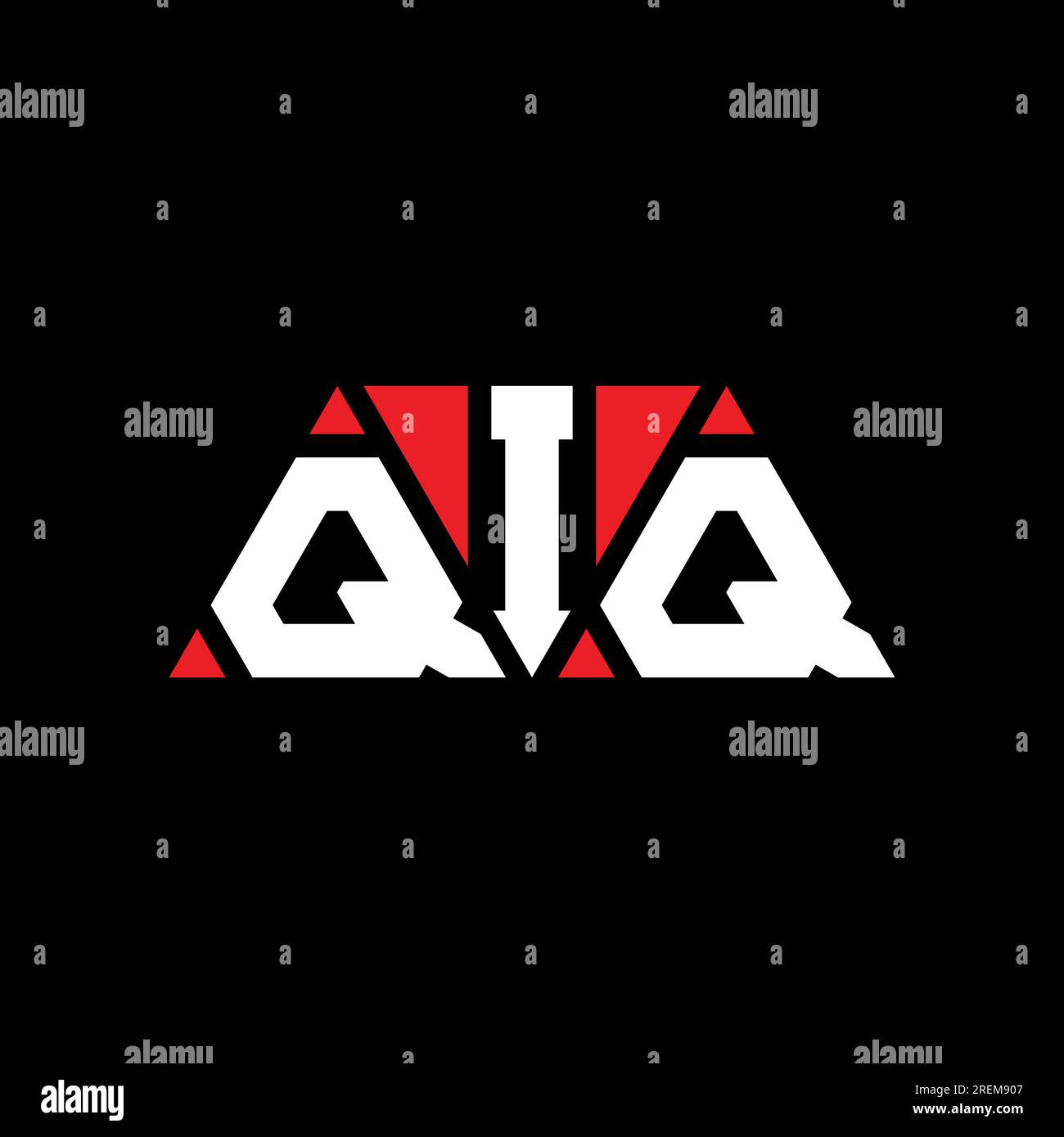 QIQ triangle letter logo design with triangle shape. QIQ triangle logo ...