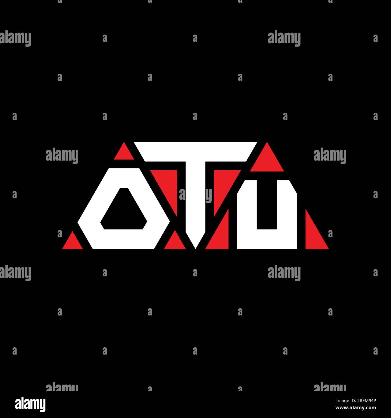 OTU triangle letter logo design with triangle shape. OTU triangle logo ...