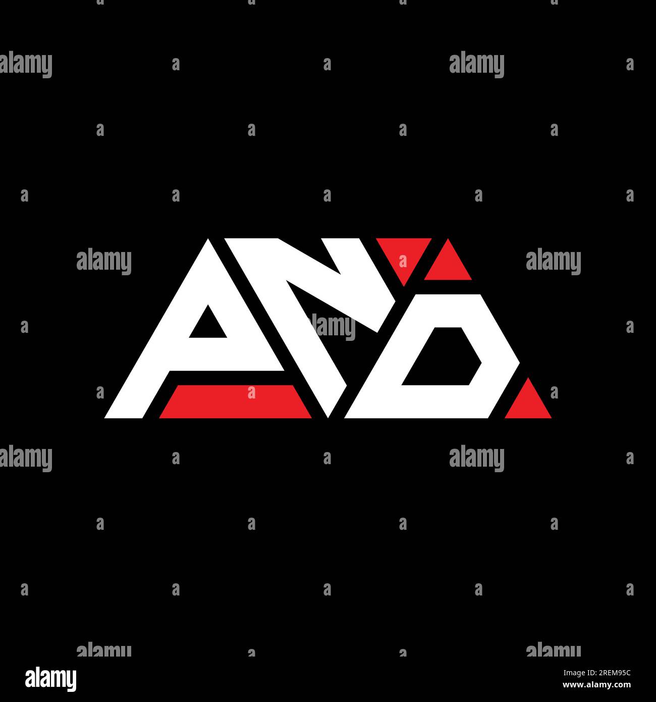 PND triangle letter logo design with triangle shape. PND triangle logo ...