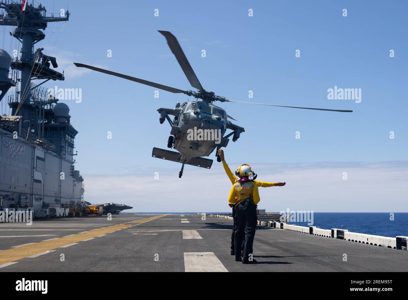 ATLANTIC OCEAN (July 24, 2023) Wasp-class amphibious assault ship USS ...