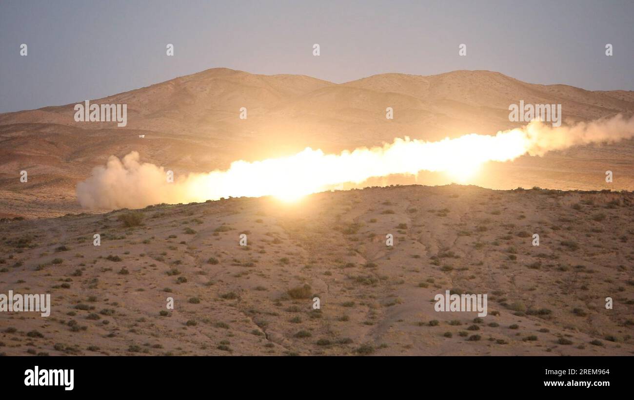 U.S. Army 45th Field Artillery Brigade provides artillery support with ...