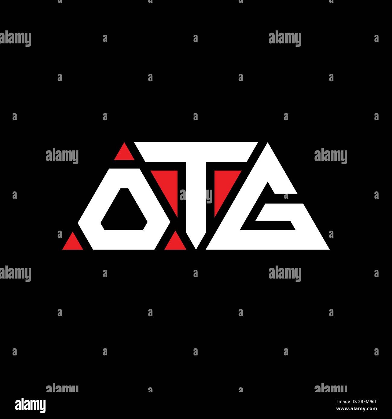 OTG triangle letter logo design with triangle shape. OTG triangle logo ...