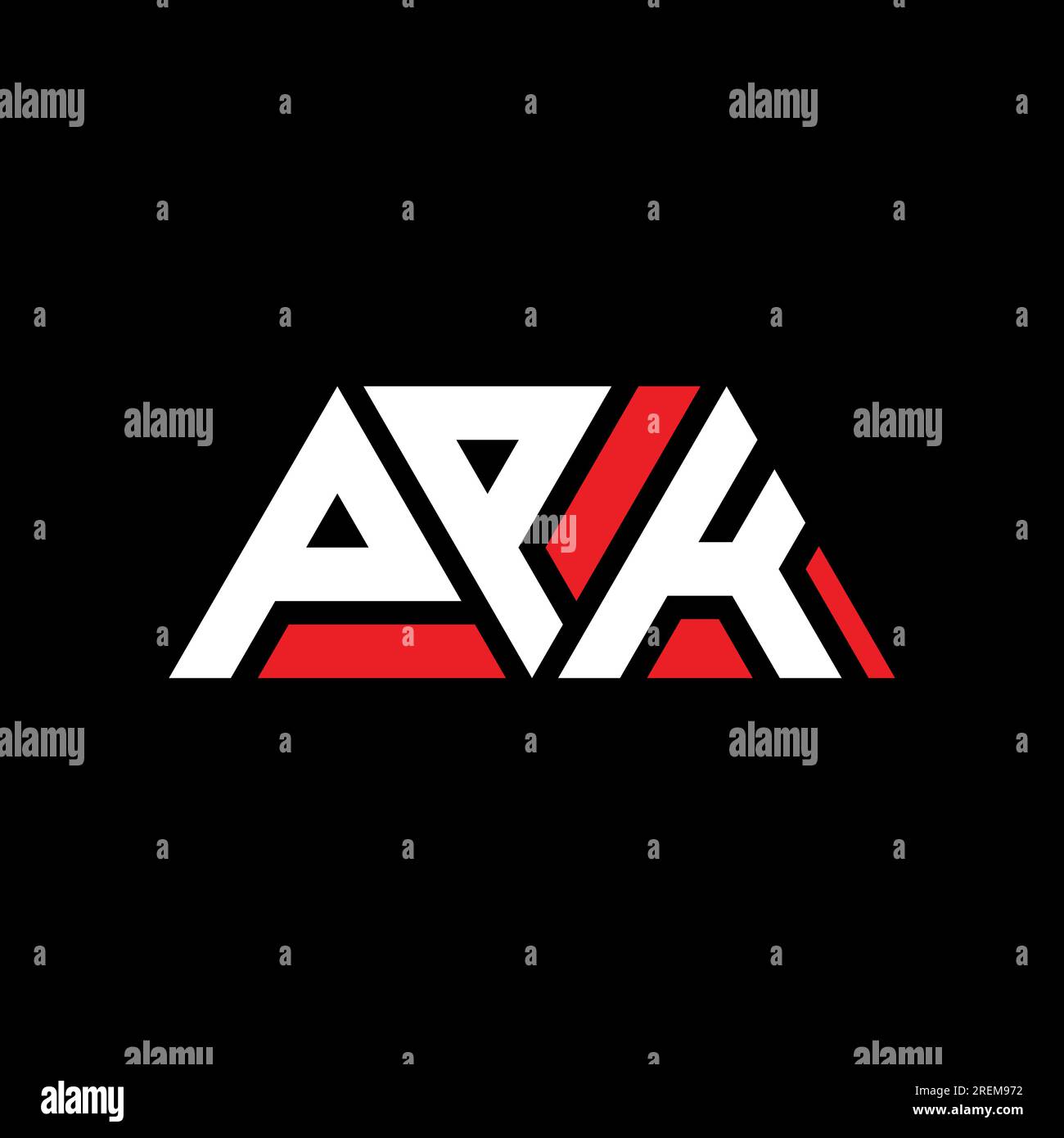 PPK triangle letter logo design with triangle shape. PPK triangle logo ...