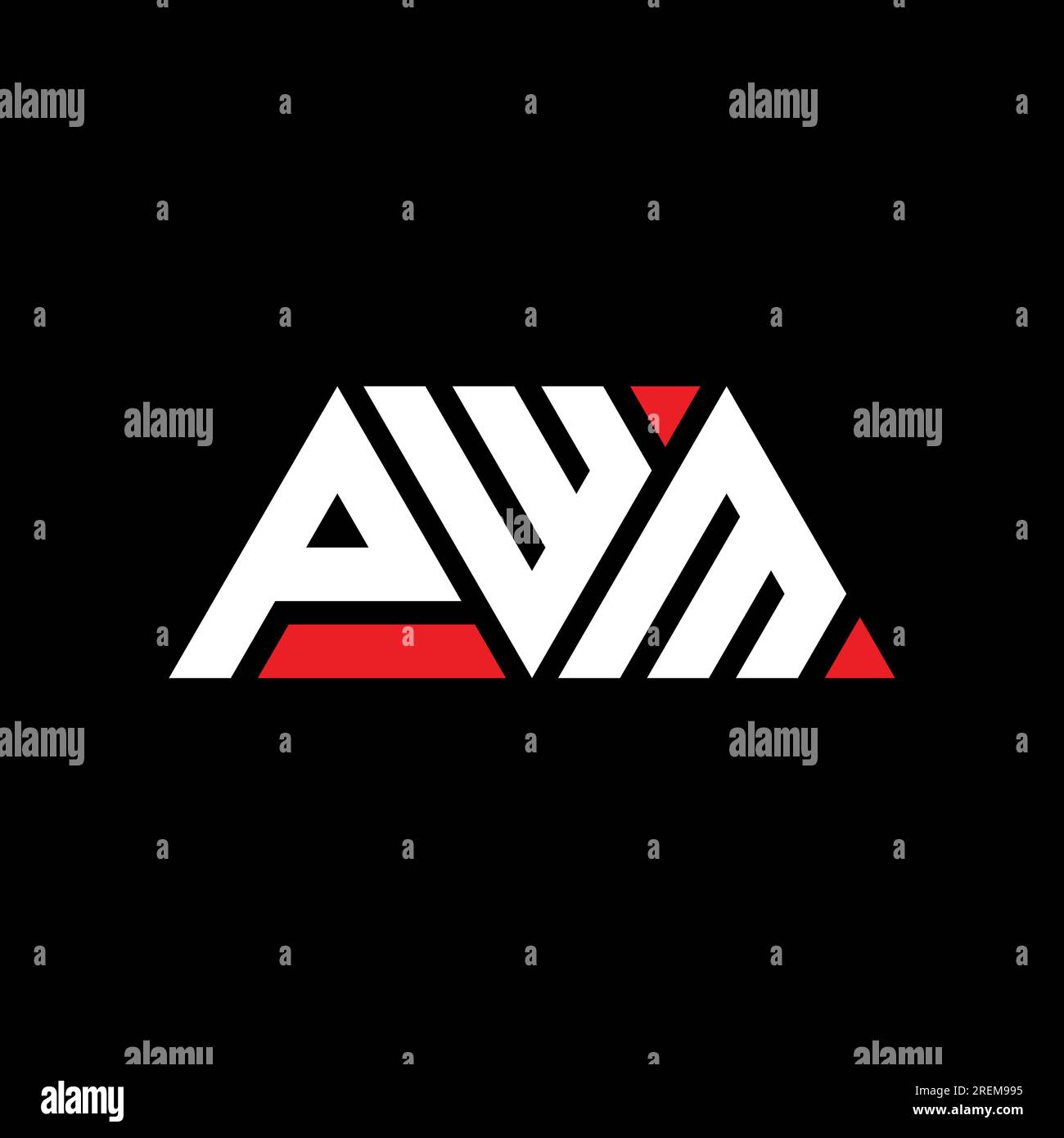 PWM triangle letter logo design with triangle shape. PWM triangle logo ...