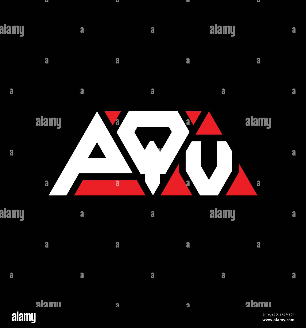 PQV triangle letter logo design with triangle shape. PQV triangle logo ...