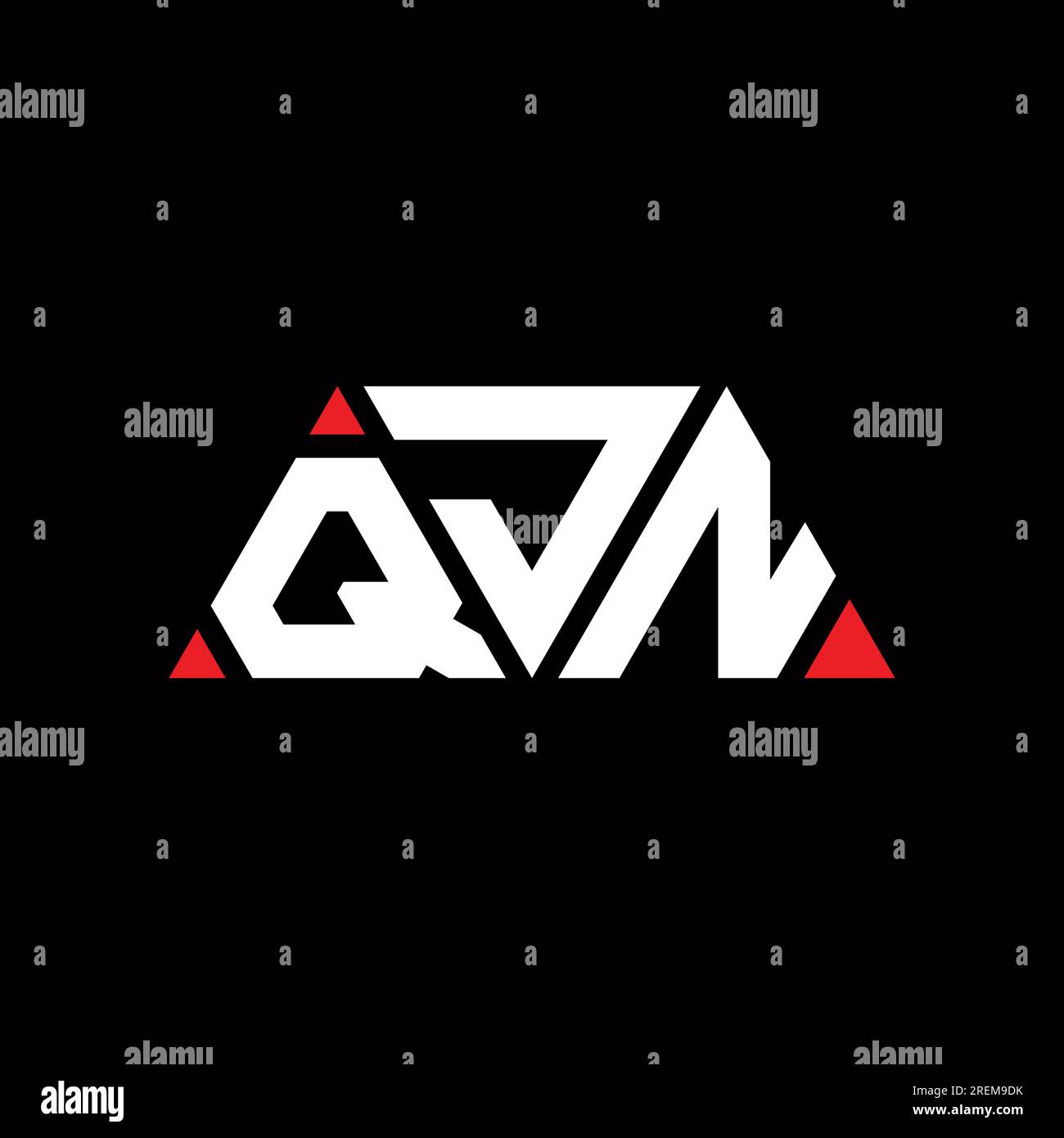 QJN triangle letter logo design with triangle shape. QJN triangle logo ...