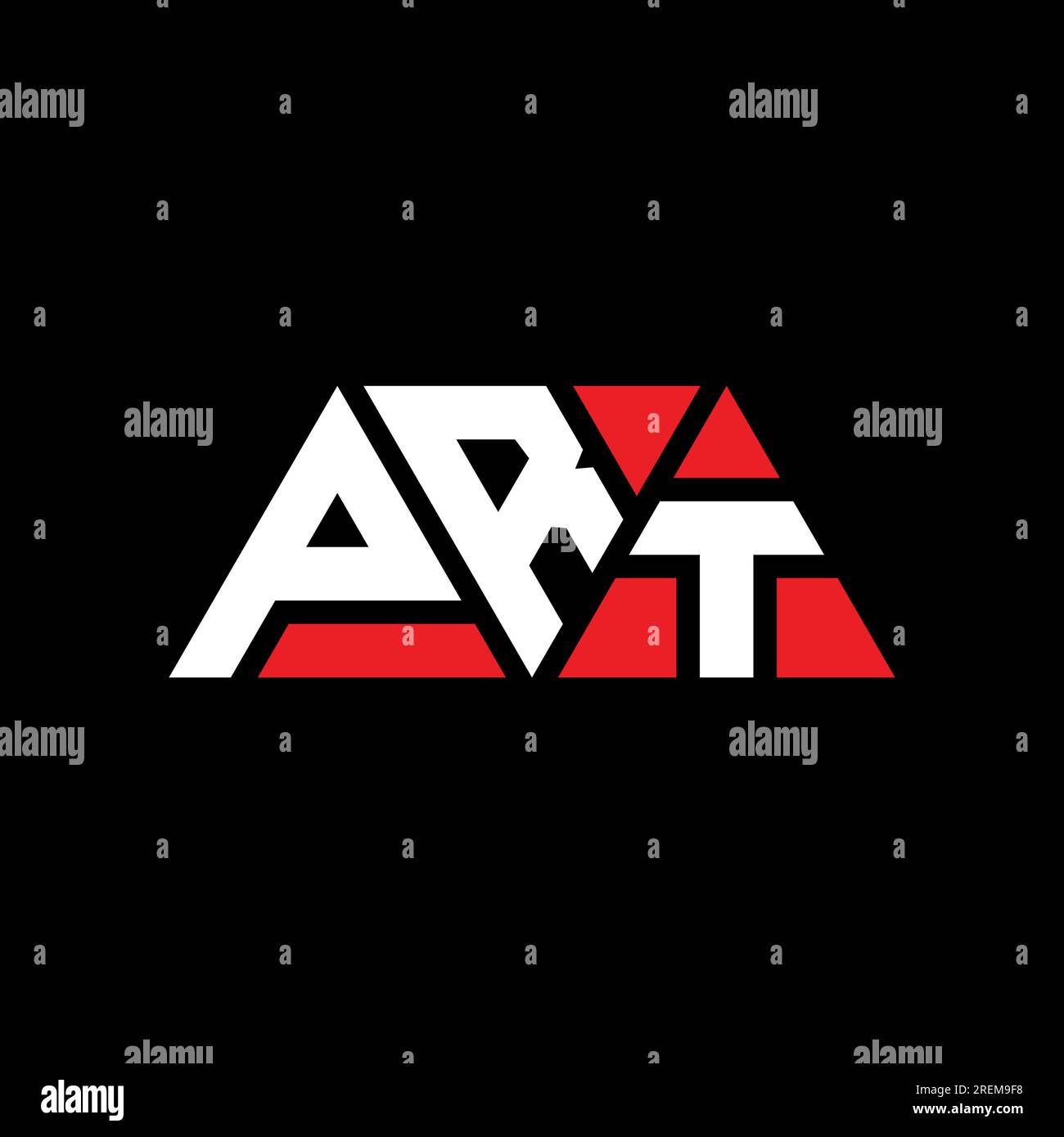 PRT triangle letter logo design with triangle shape. PRT triangle logo ...