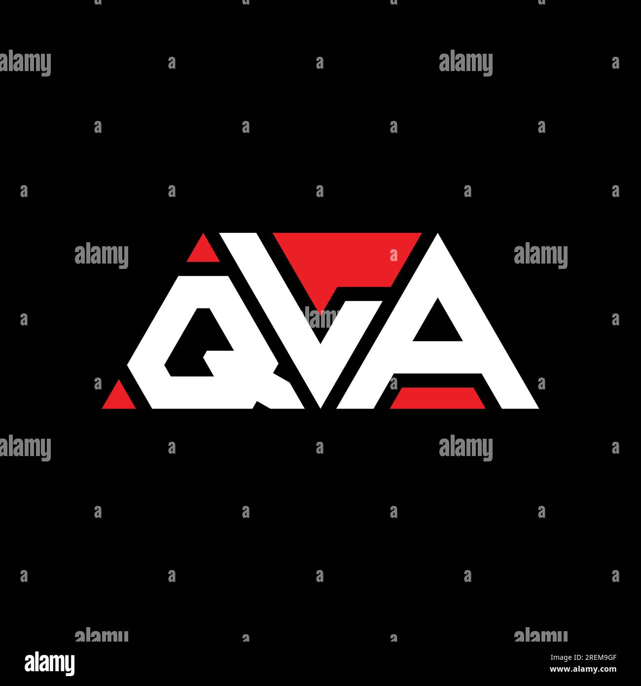 QLA triangle letter logo design with triangle shape. QLA triangle logo ...