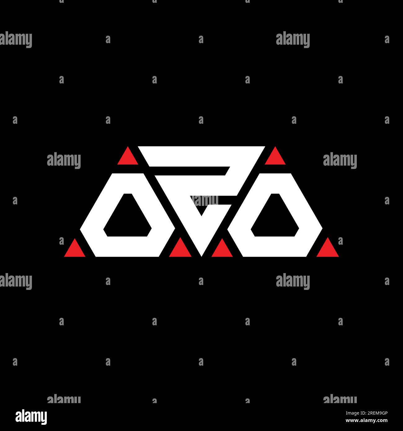 OZO triangle letter logo design with triangle shape. OZO triangle logo ...