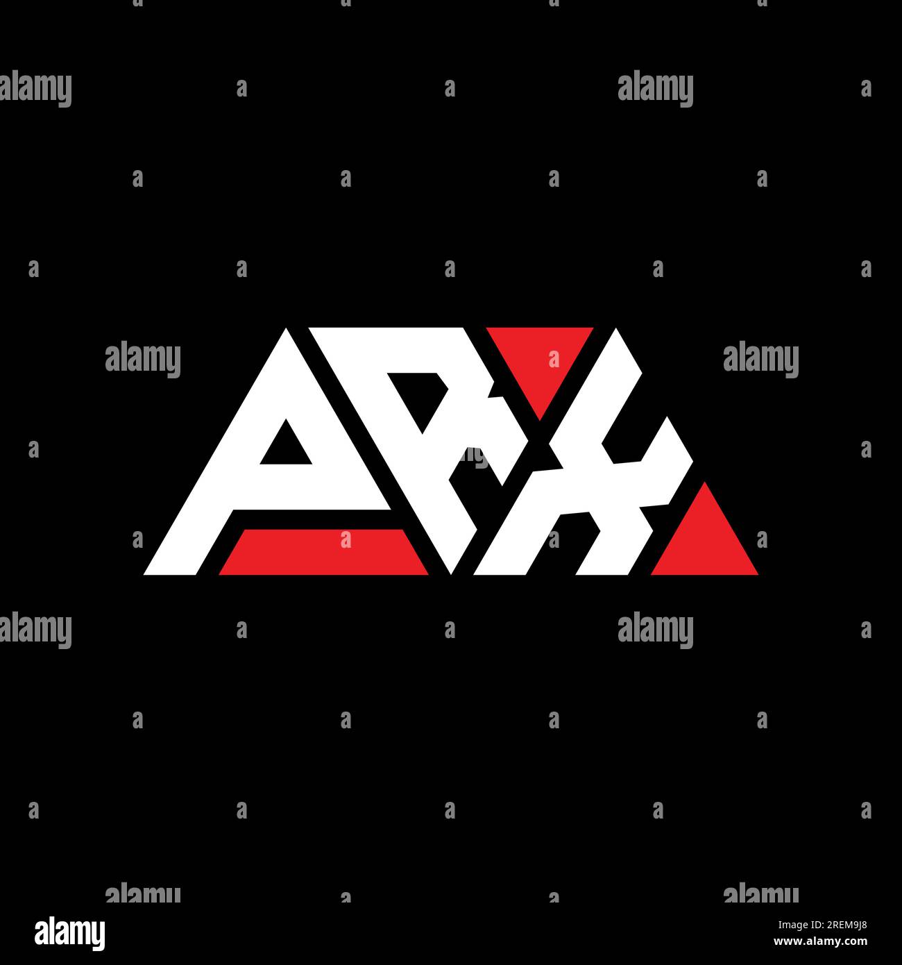PRX triangle letter logo design with triangle shape. PRX triangle logo ...