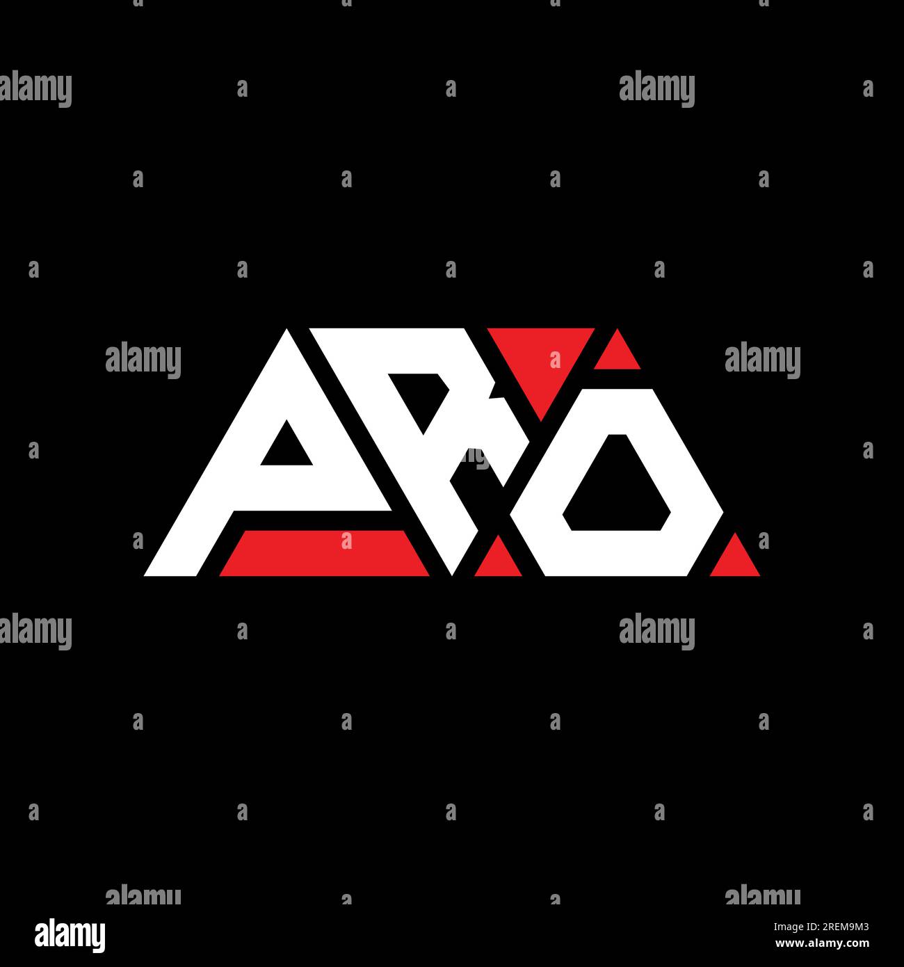 PRO triangle letter logo design with triangle shape. PRO triangle logo ...