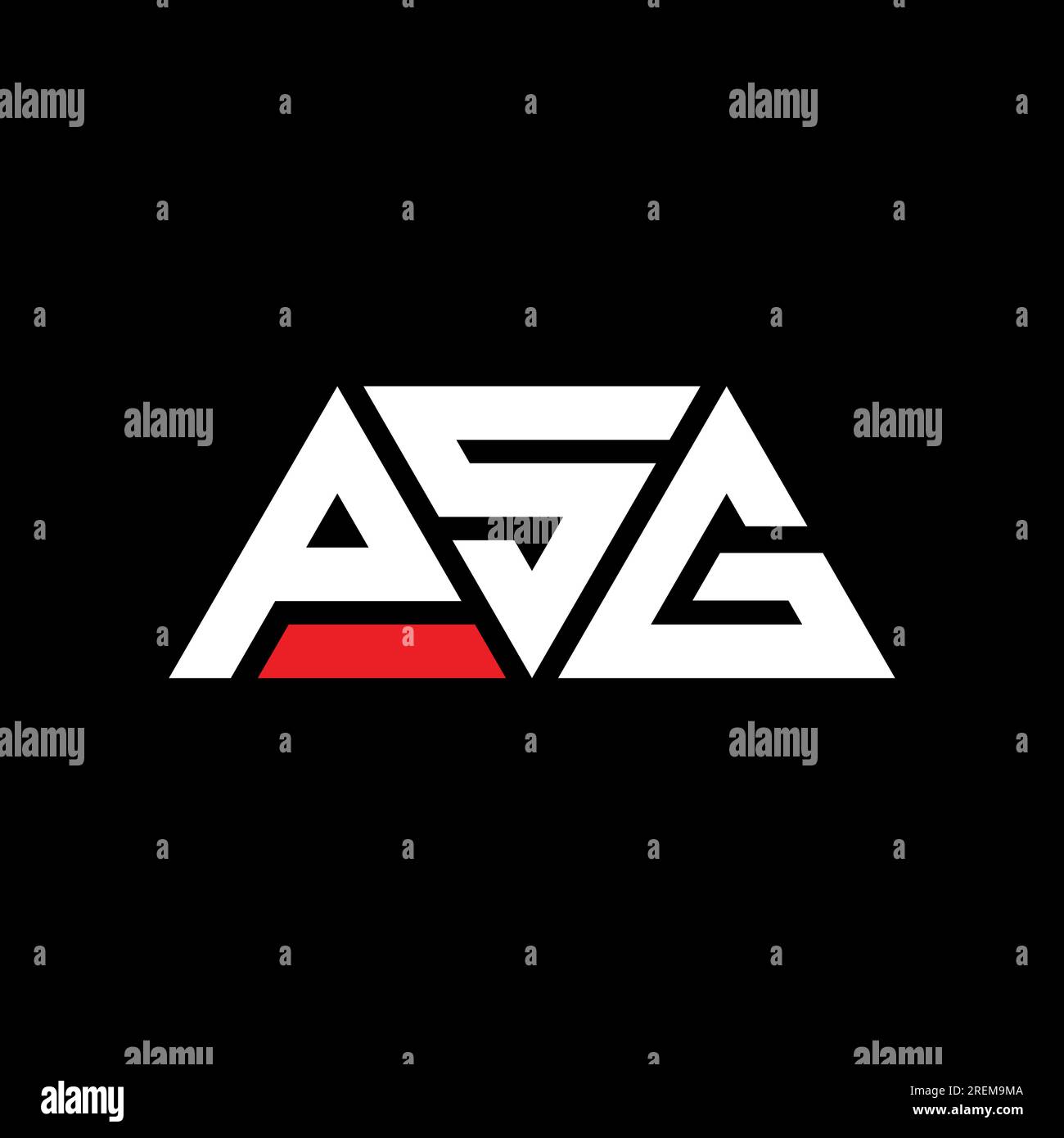 PSG triangle letter logo design with triangle shape. PSG triangle logo ...