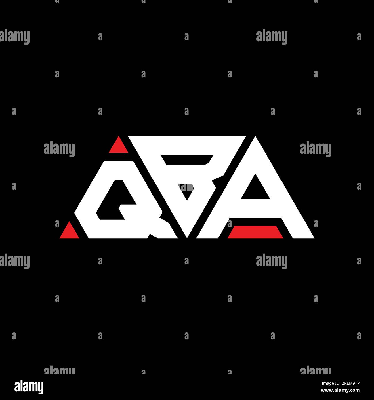 QBA triangle letter logo design with triangle shape. QBA triangle logo ...