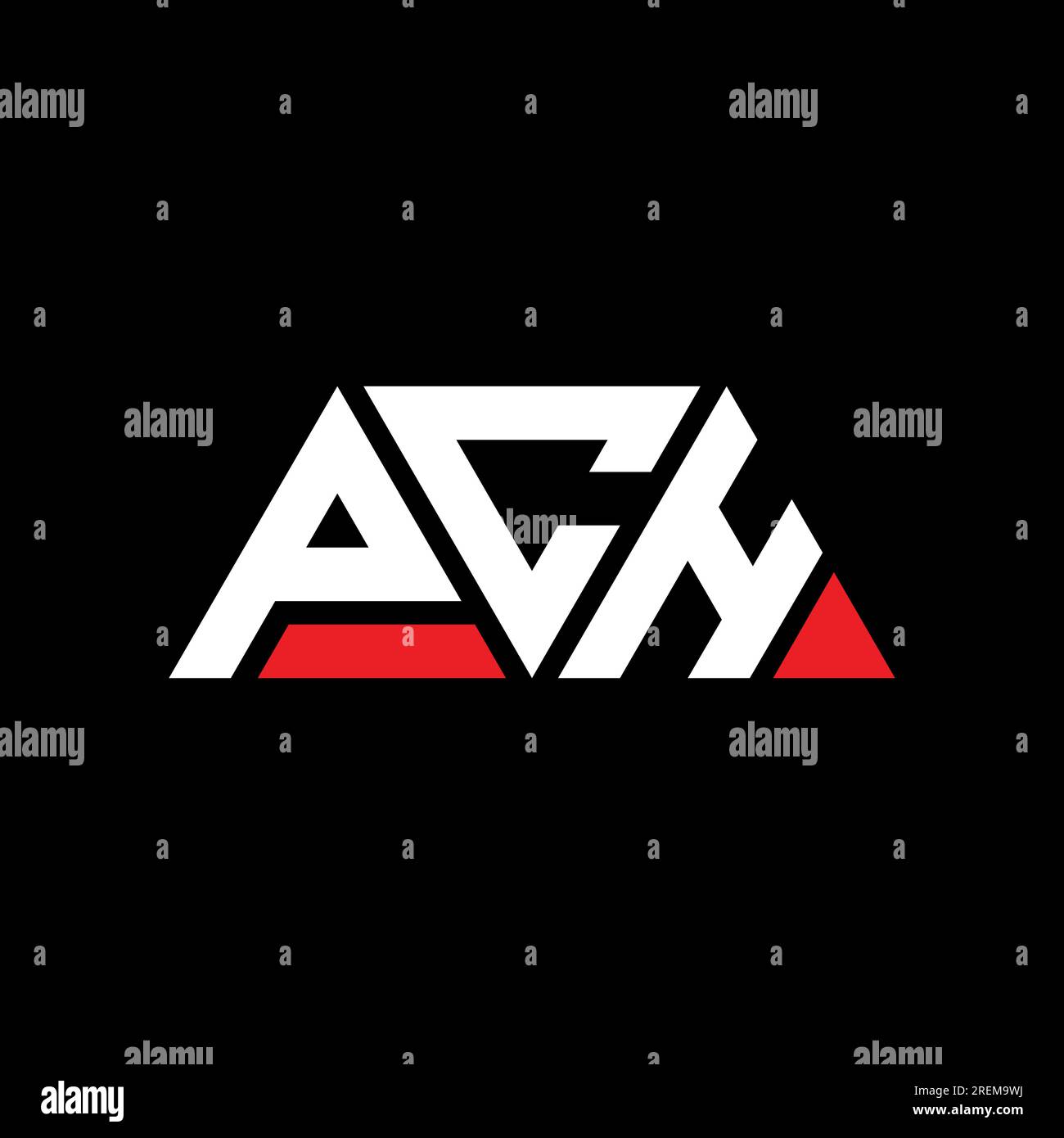 PCH triangle letter logo design with triangle shape. PCH triangle logo ...