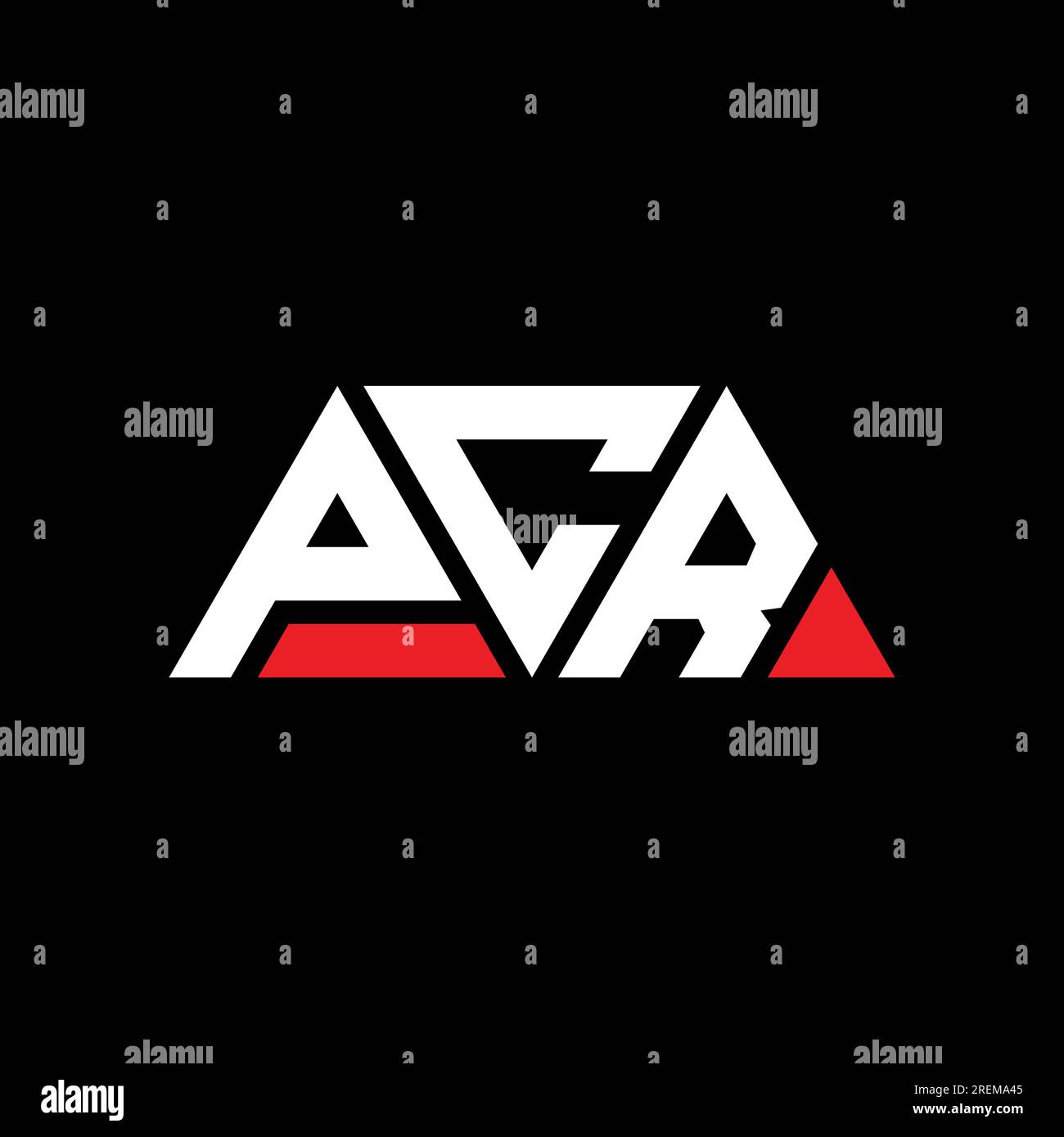 PCR triangle letter logo design with triangle shape. PCR triangle logo ...