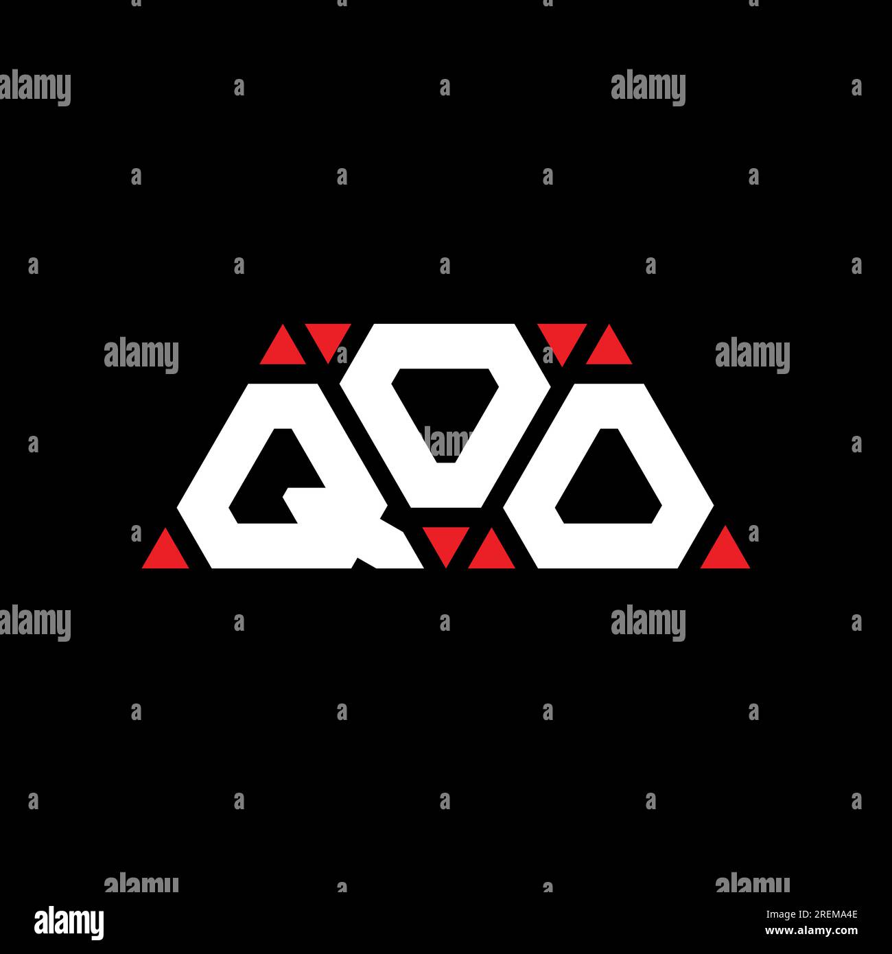 QOO triangle letter logo design with triangle shape. QOO triangle logo ...