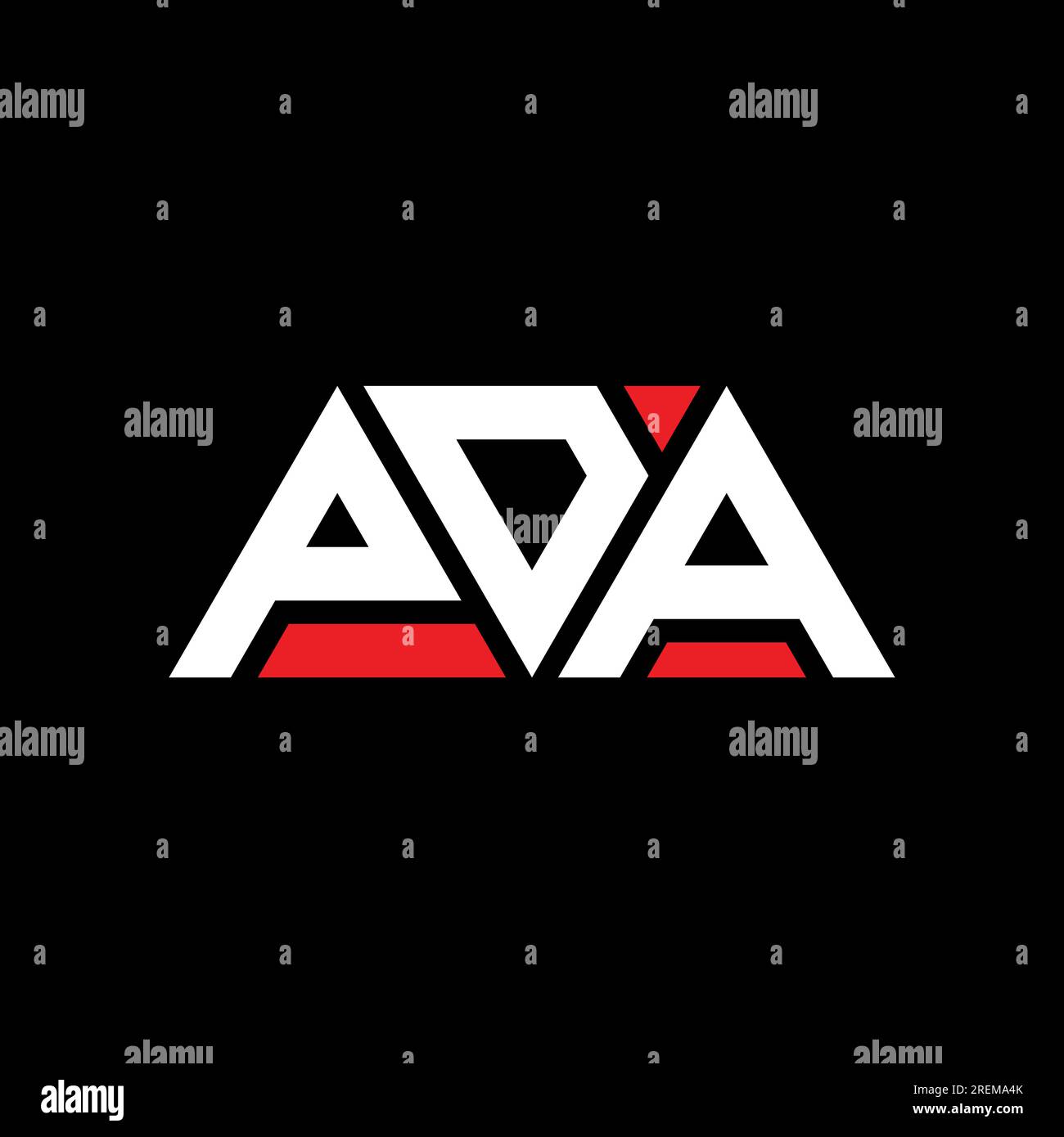 PDA triangle letter logo design with triangle shape. PDA triangle logo ...