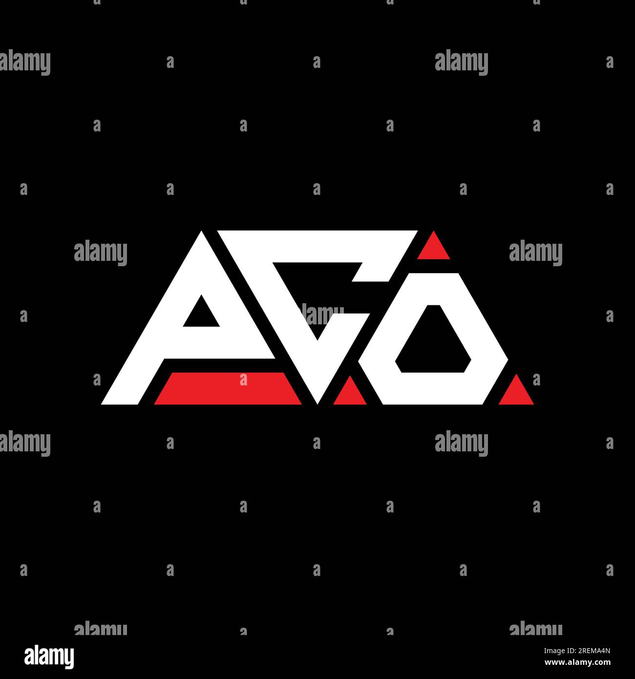 PCO triangle letter logo design with triangle shape. PCO triangle logo ...