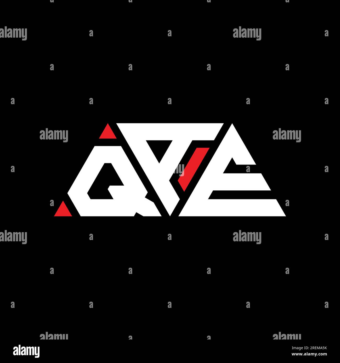 QAE triangle letter logo design with triangle shape. QAE triangle logo ...