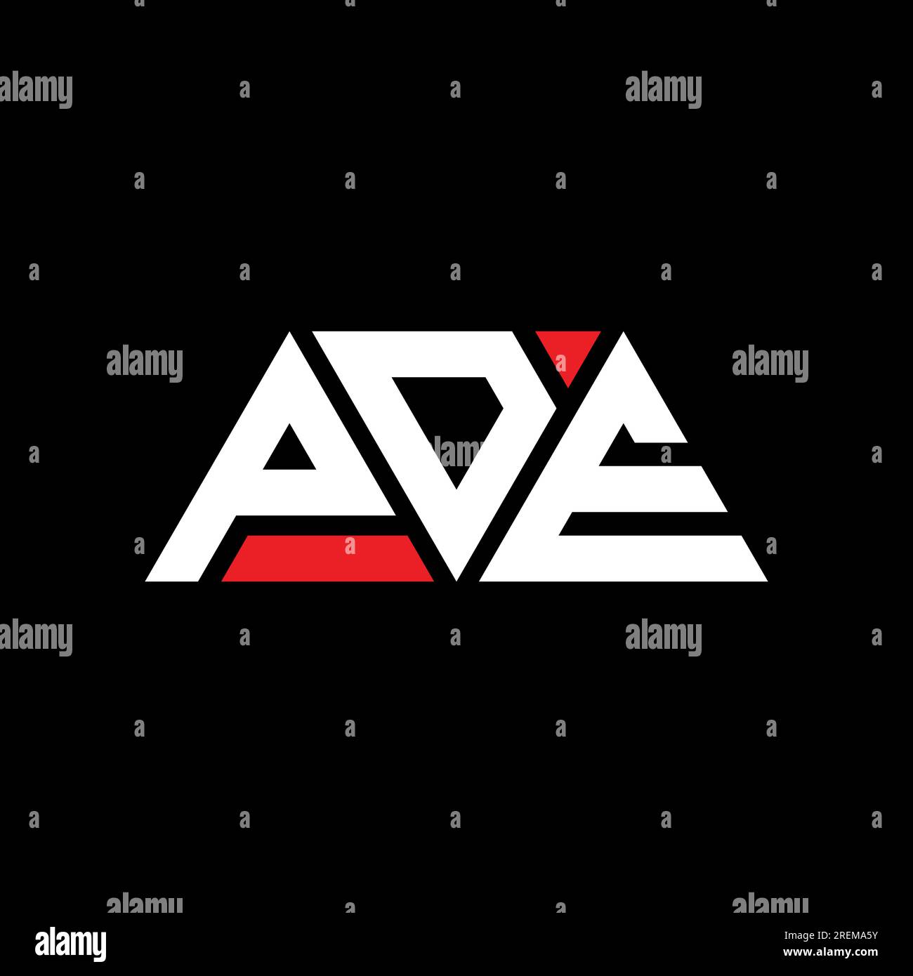 PDE triangle letter logo design with triangle shape. PDE triangle logo ...