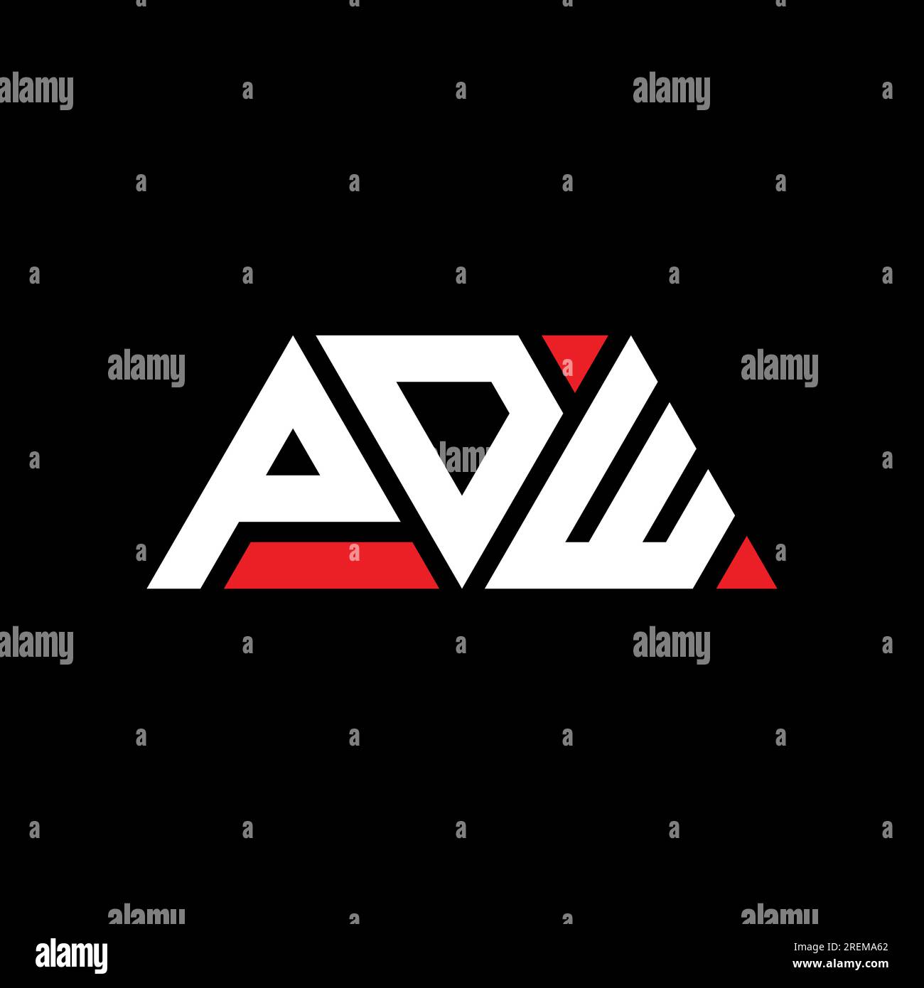 PDW triangle letter logo design with triangle shape. PDW triangle logo ...