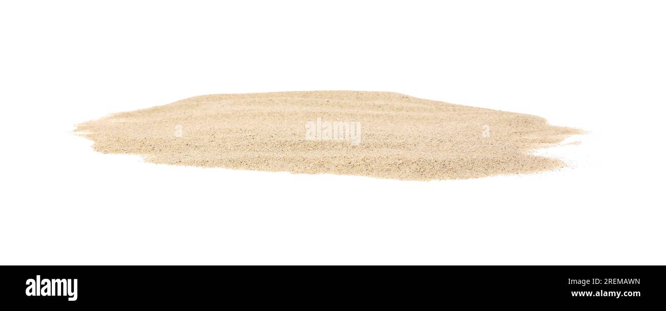 Beautiful dry beach sand isolated on white Stock Photo - Alamy