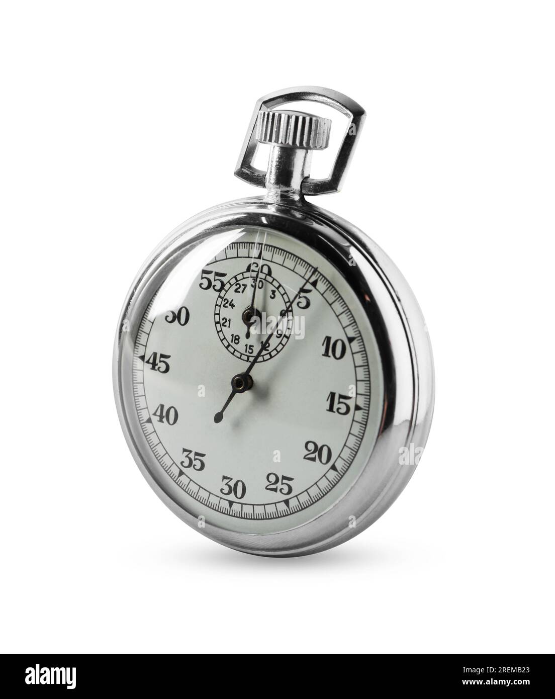 Vintage timer isolated on white. Measuring tool Stock Photo - Alamy