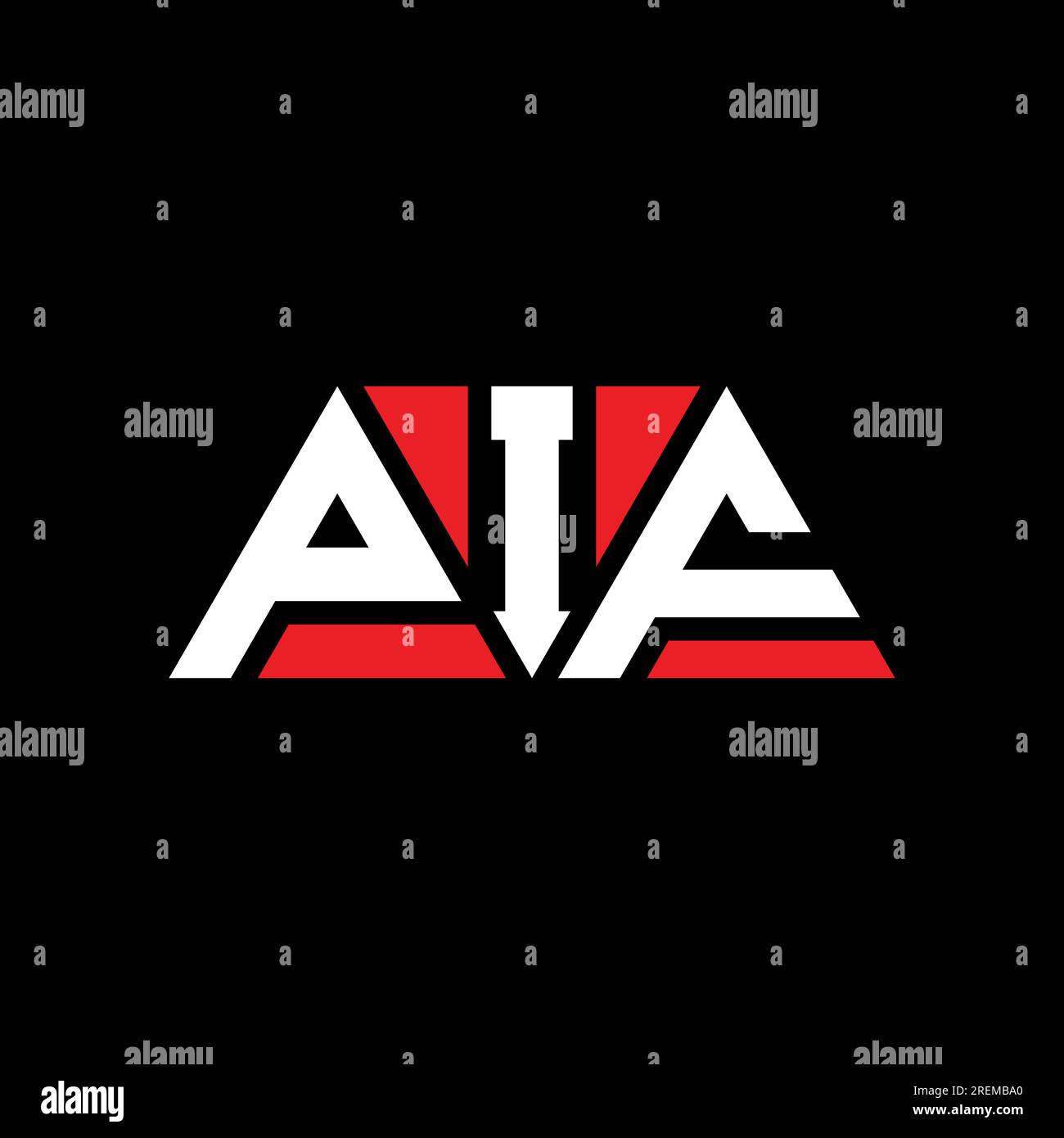 PIF triangle letter logo design with triangle shape. PIF triangle logo ...