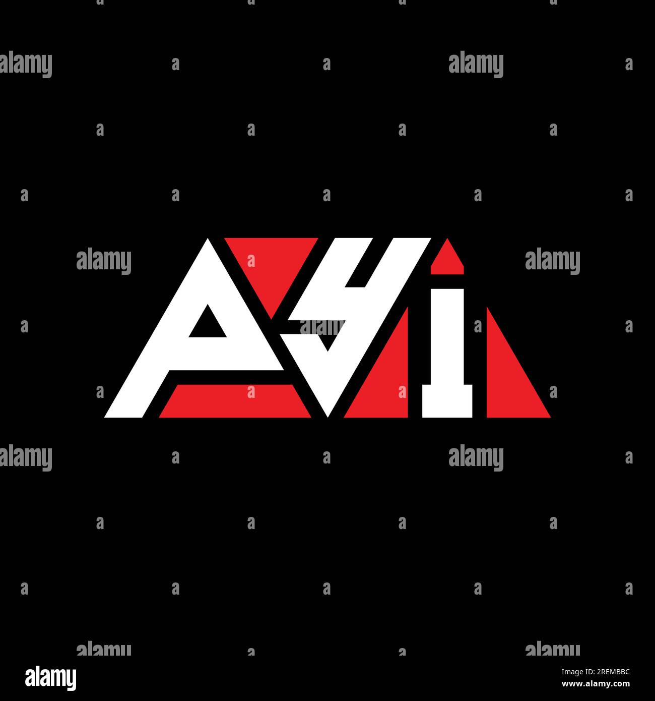 PYI triangle letter logo design with triangle shape. PYI triangle logo ...