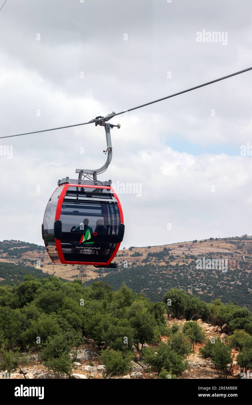 Ajloun, Jordan - 20 June 2023 : Ajloun Cable Car (Ajloun Teleferik ...