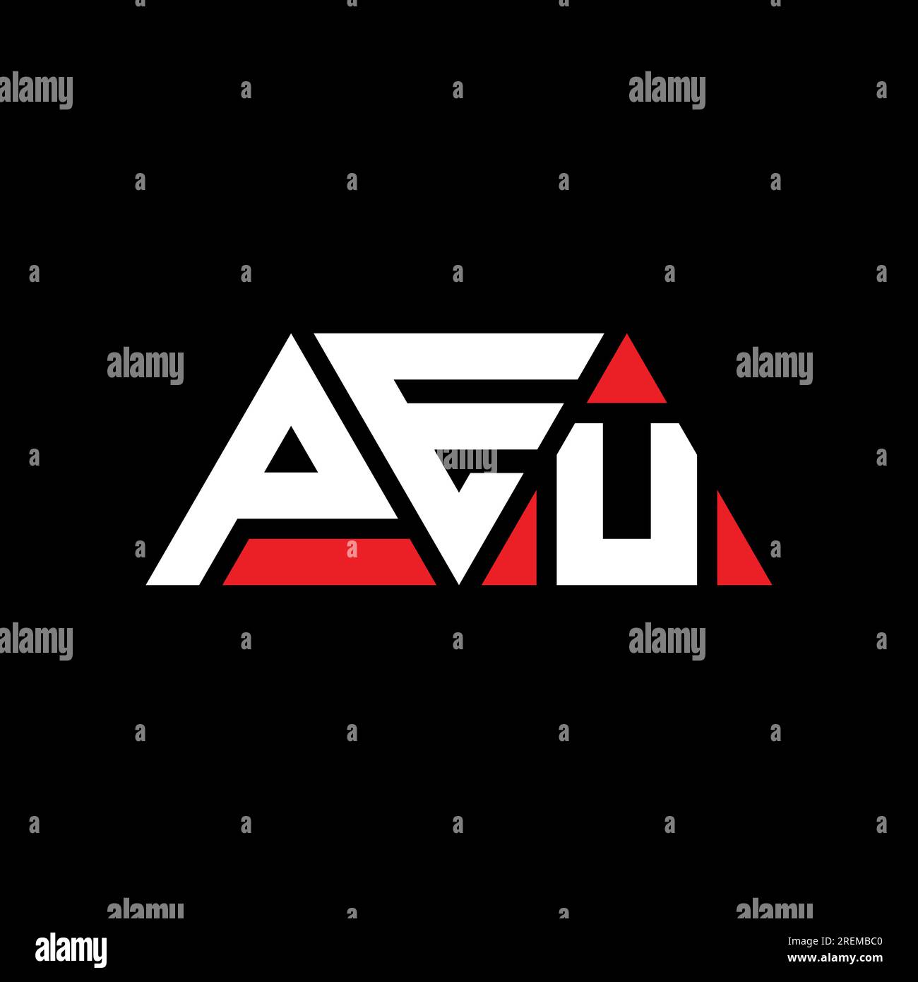 PEU triangle letter logo design with triangle shape. PEU triangle logo ...