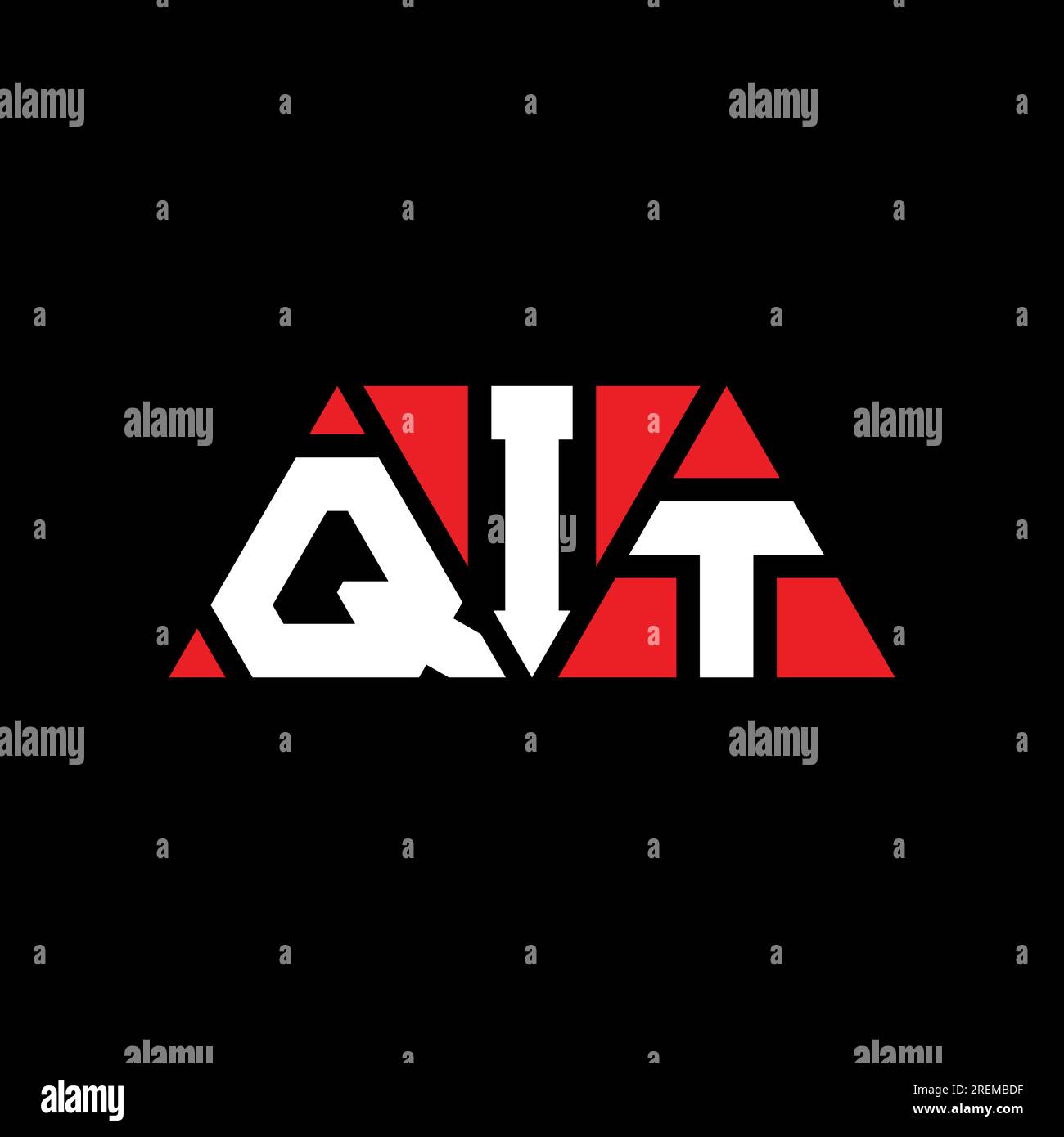 QIT triangle letter logo design with triangle shape. QIT triangle logo ...