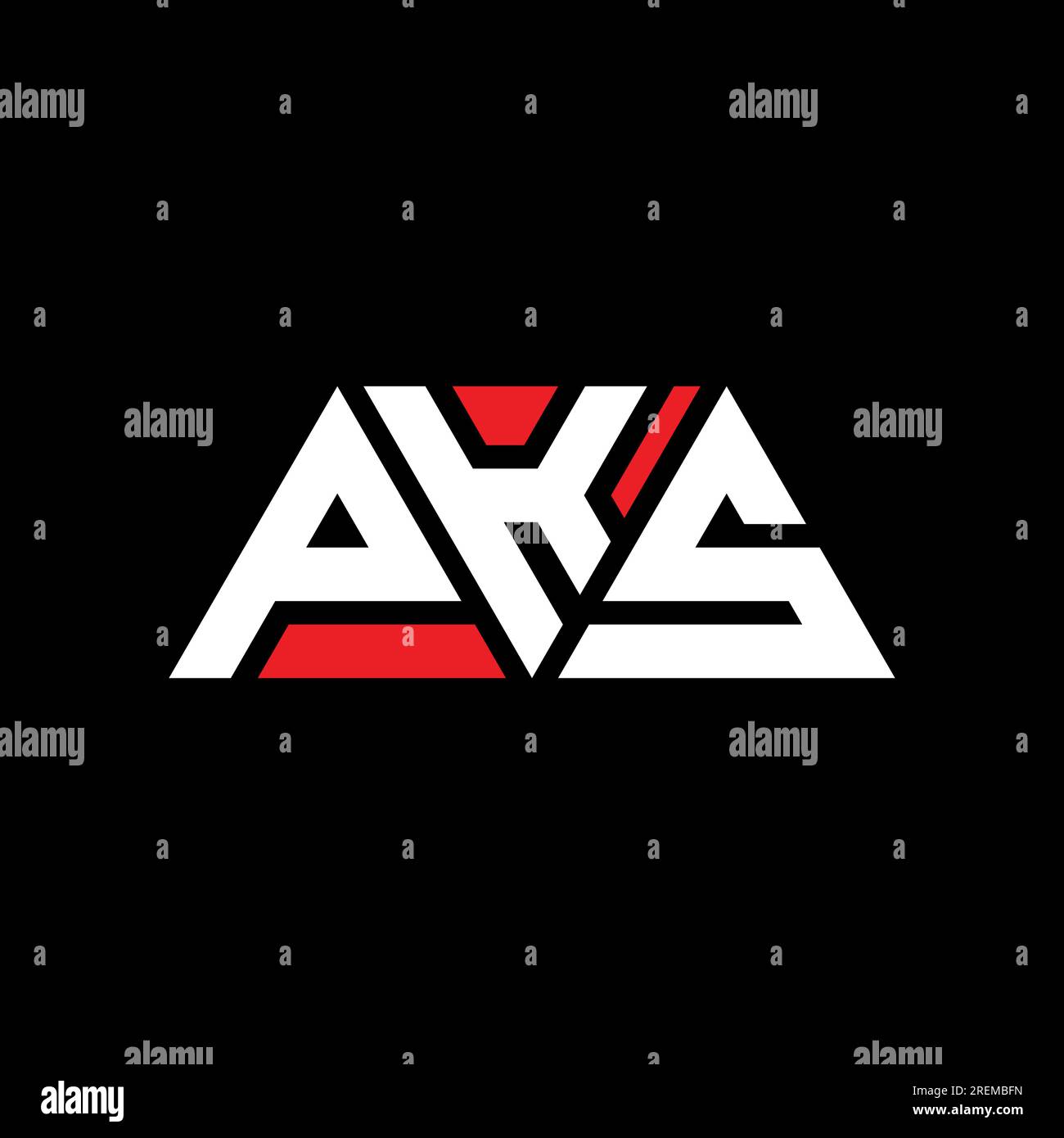PKS triangle letter logo design with triangle shape. PKS triangle logo ...