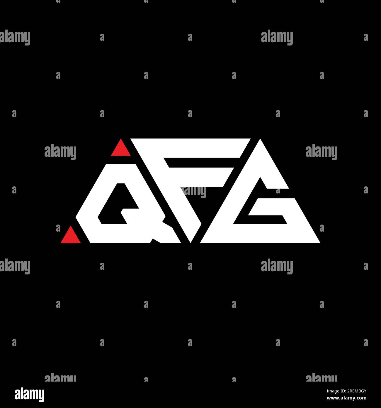 QFG triangle letter logo design with triangle shape. QFG triangle logo ...