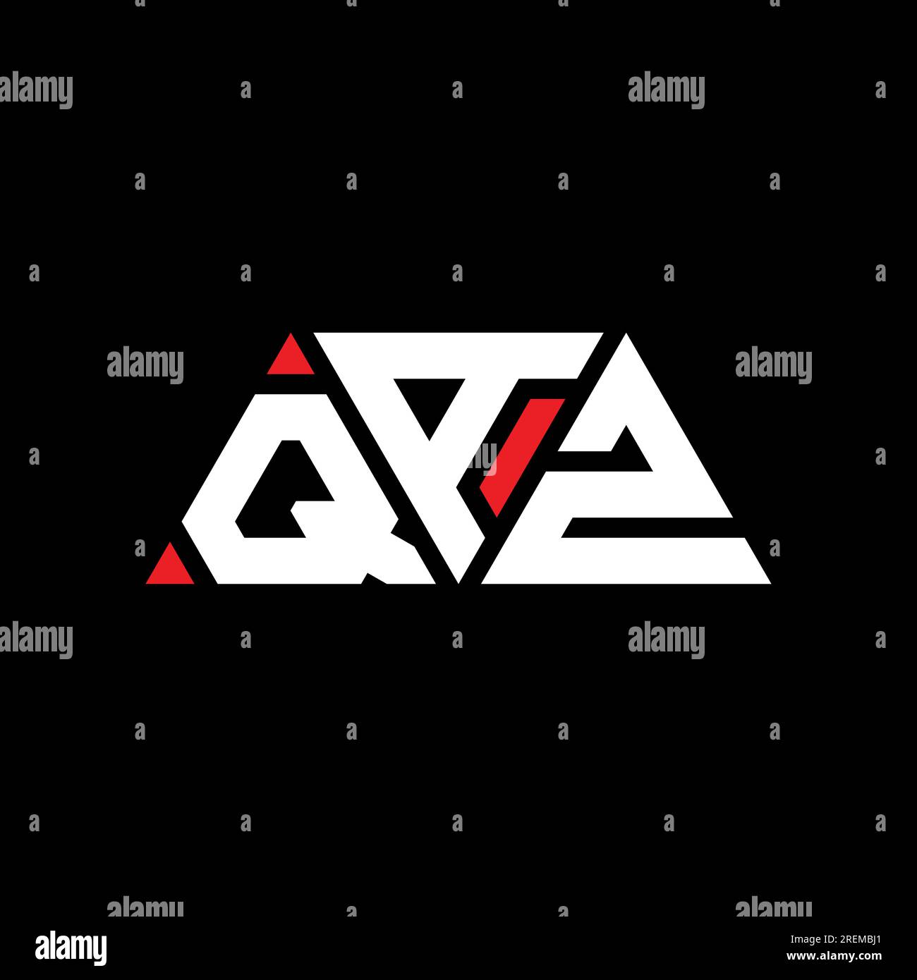 QAZ triangle letter logo design with triangle shape. QAZ triangle logo ...