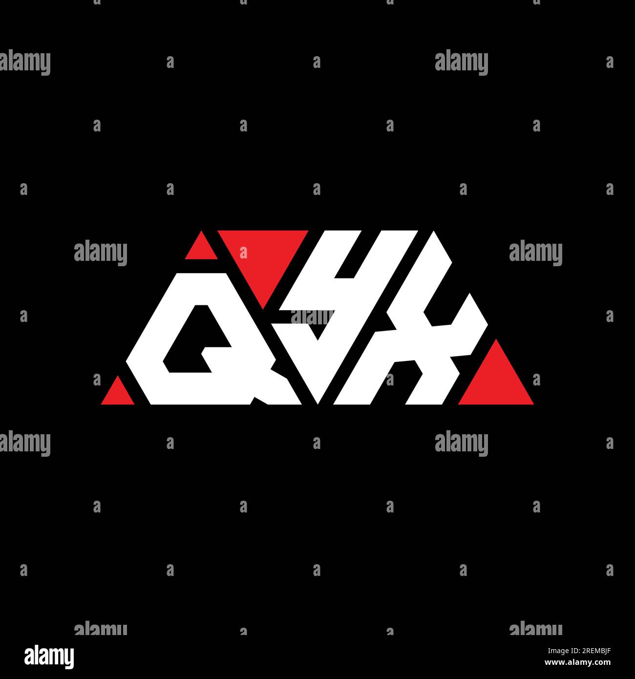 QYX triangle letter logo design with triangle shape. QYX triangle logo ...