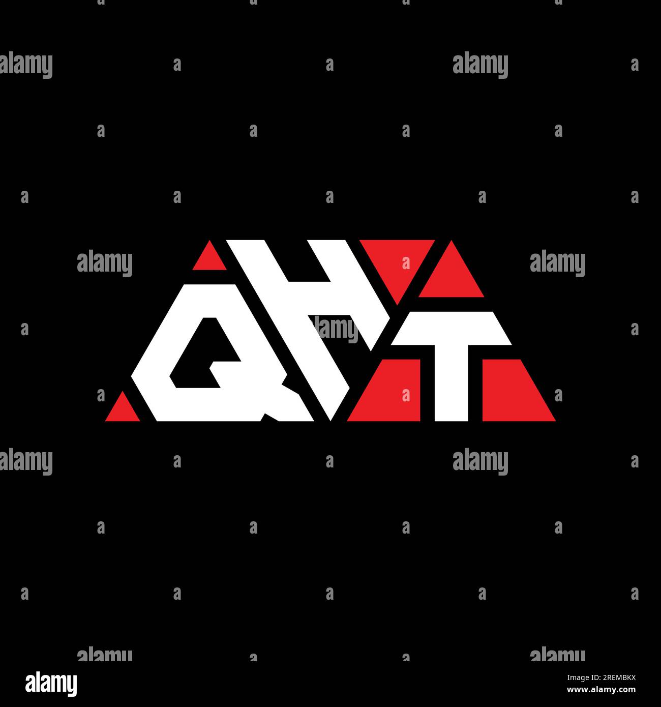 QHT triangle letter logo design with triangle shape. QHT triangle logo ...