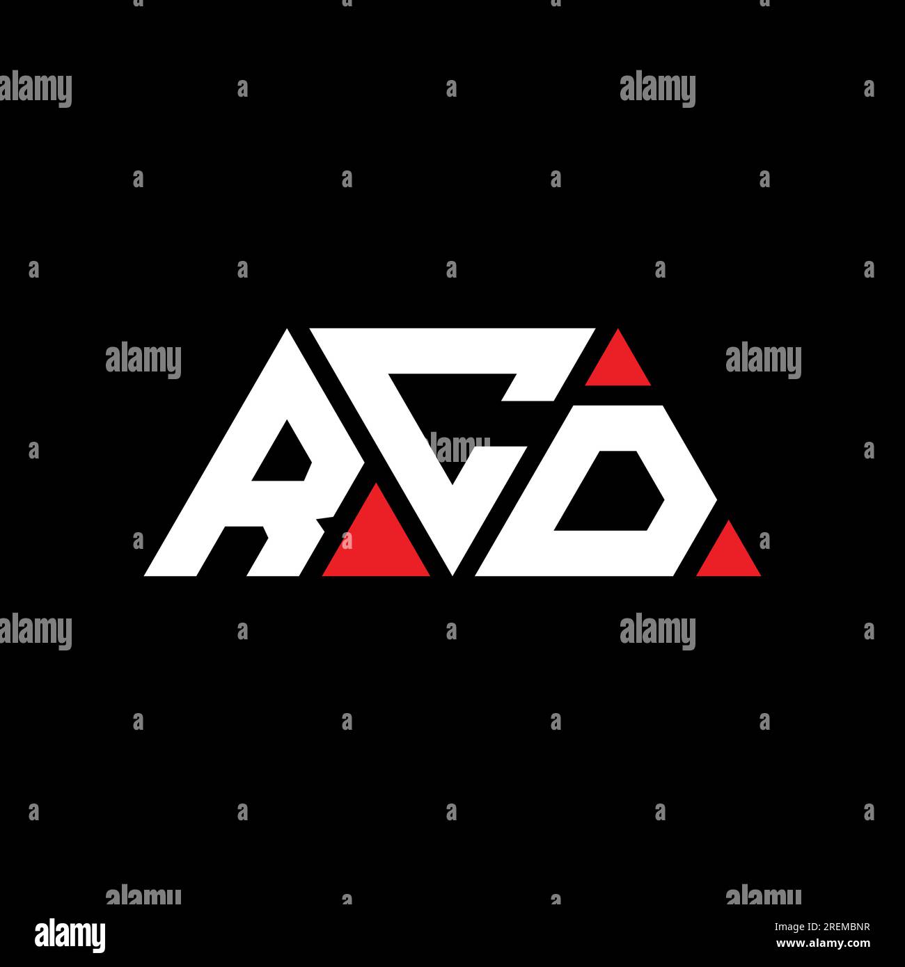 RCD triangle letter logo design with triangle shape. RCD triangle logo ...
