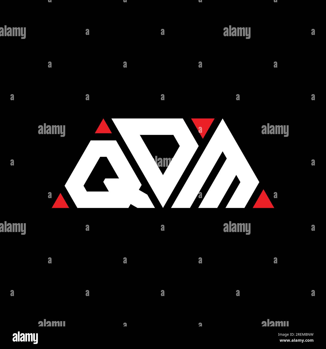 QDM triangle letter logo design with triangle shape. QDM triangle logo ...