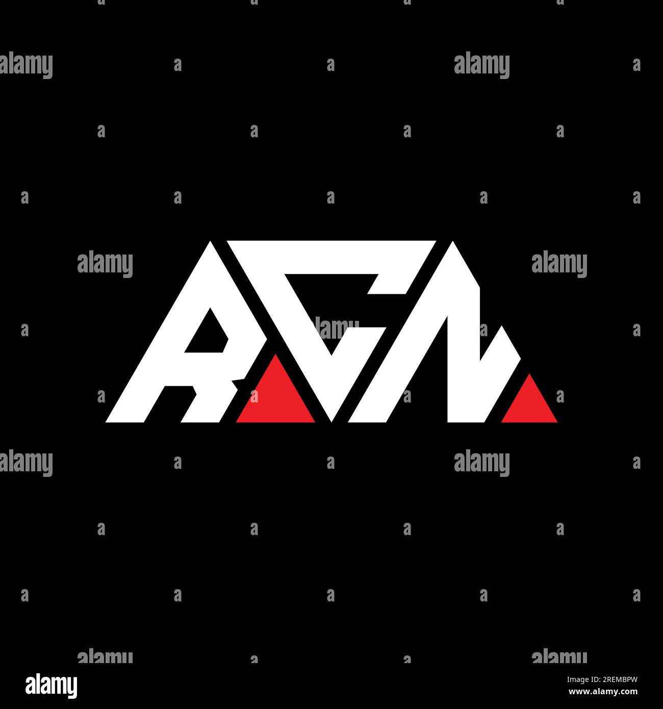 RCN triangle letter logo design with triangle shape. RCN triangle logo ...