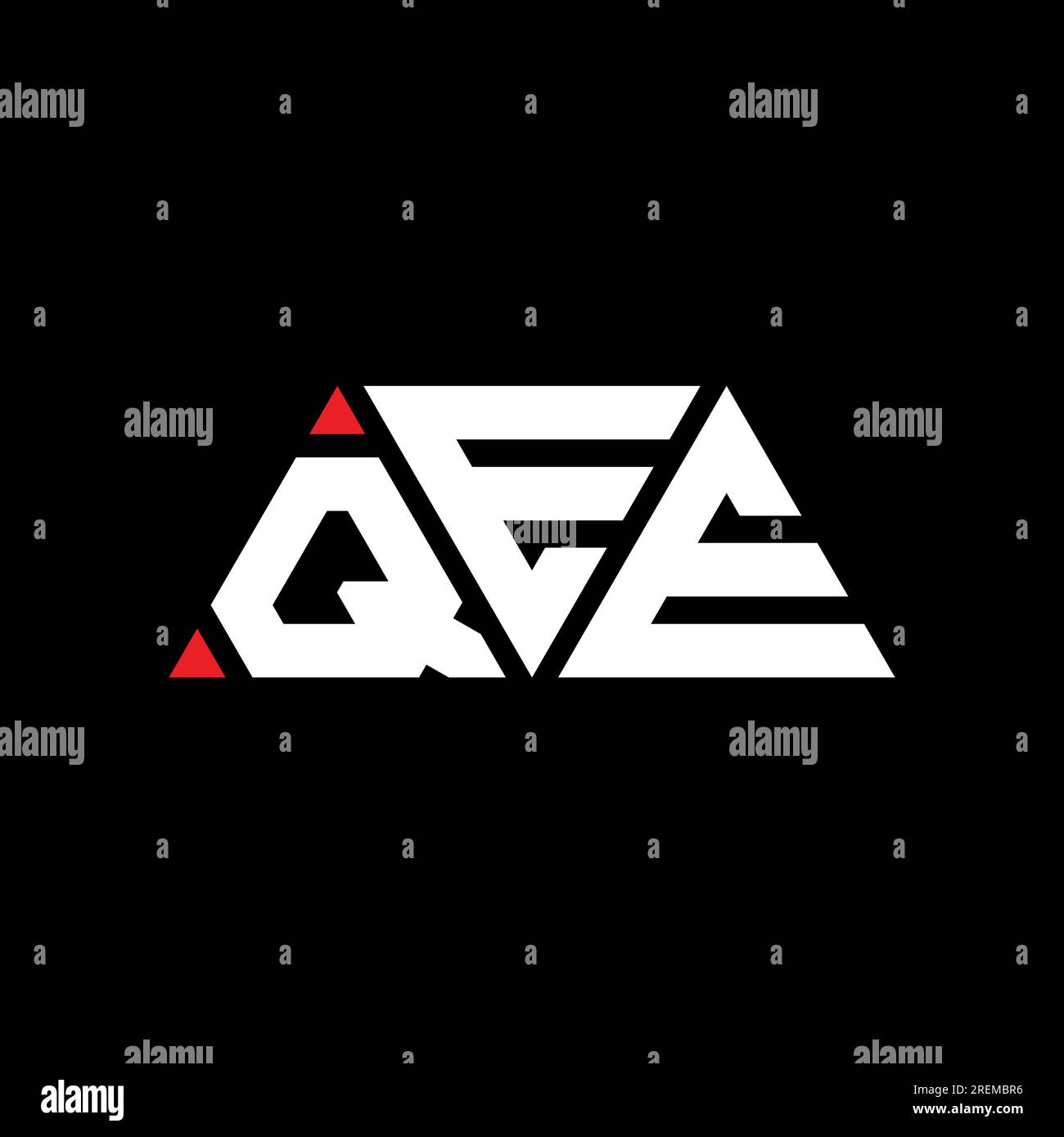 QEE triangle letter logo design with triangle shape. QEE triangle logo ...