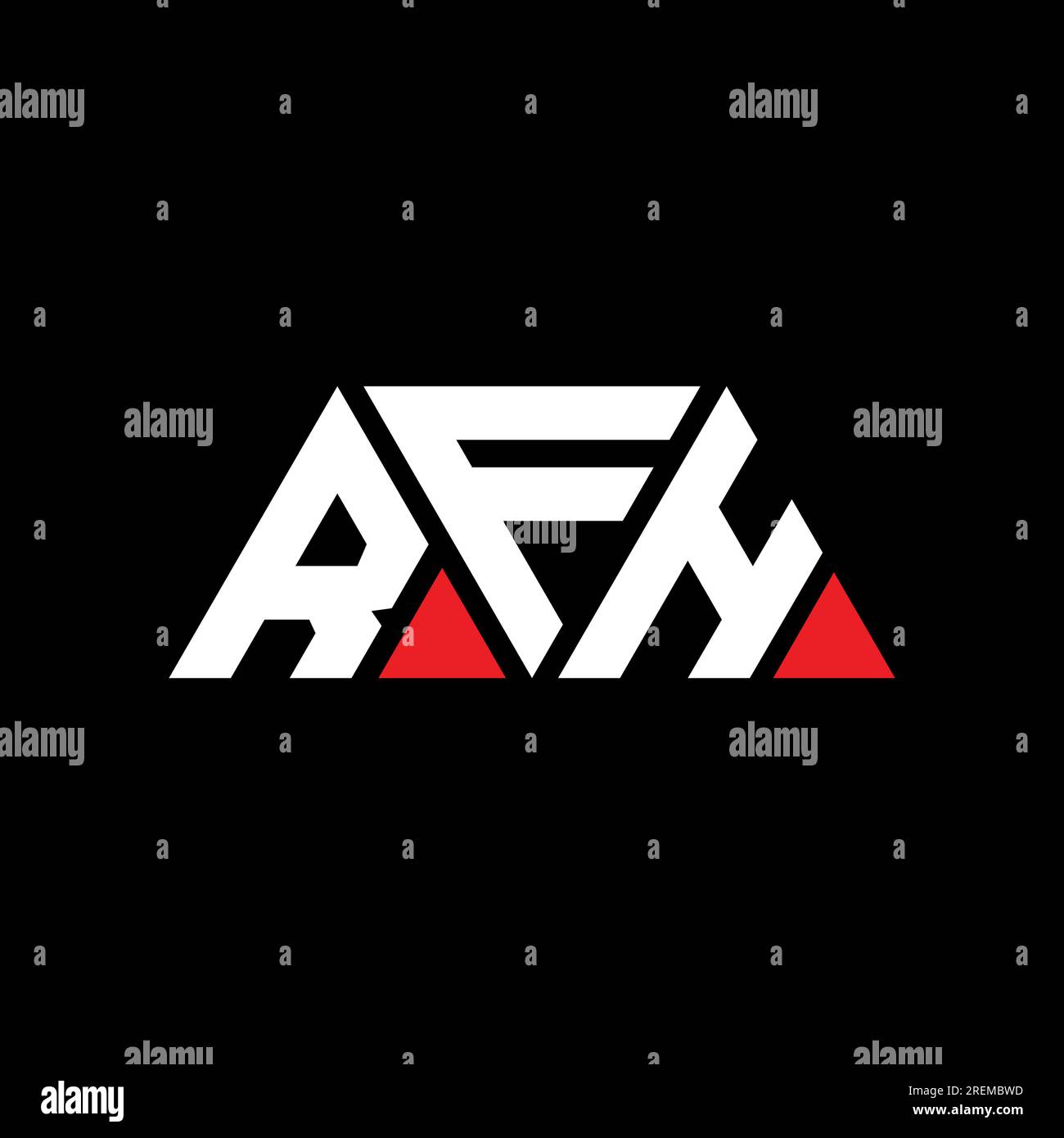 RFH triangle letter logo design with triangle shape. RFH triangle logo ...