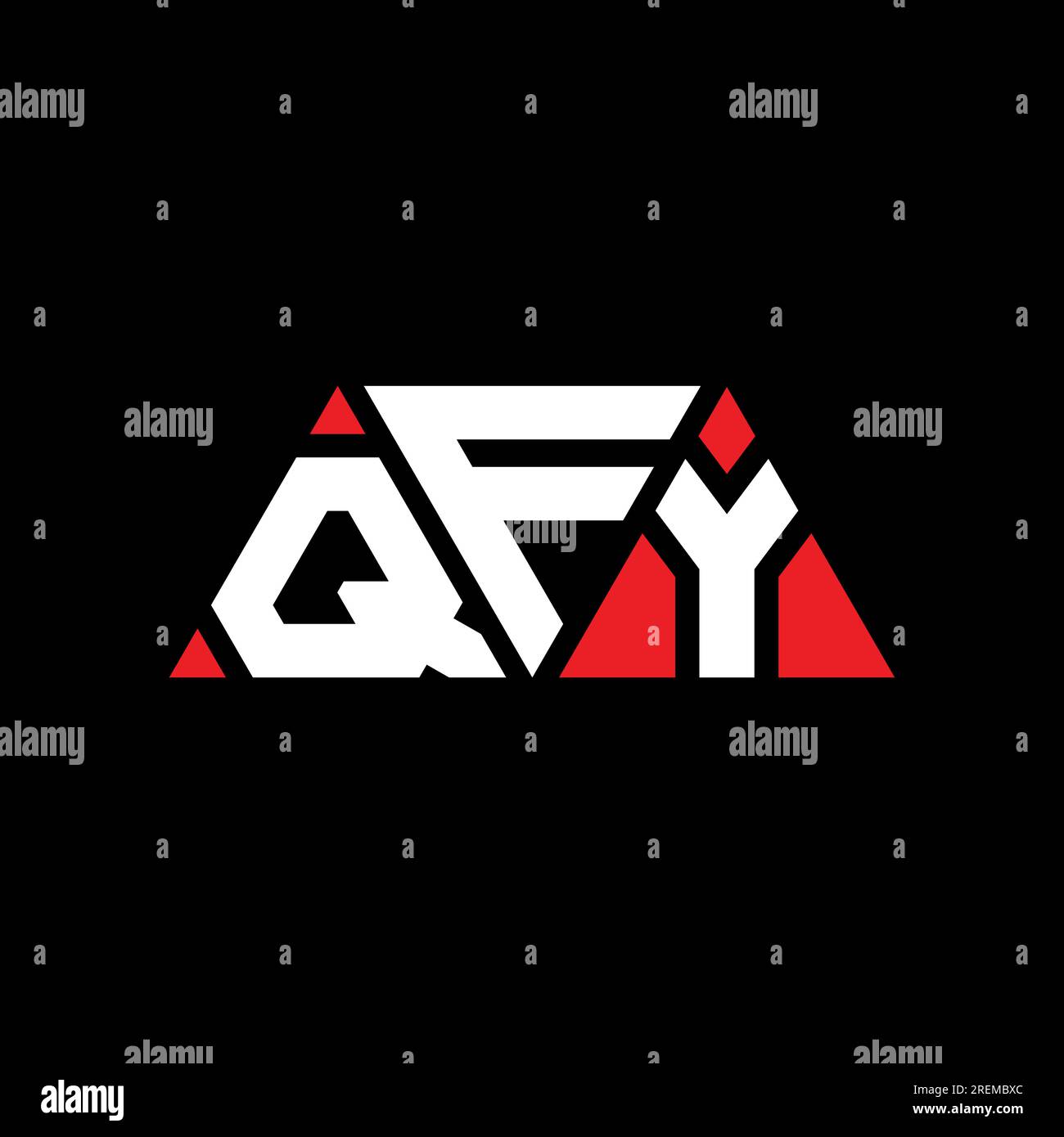 QFY triangle letter logo design with triangle shape. QFY triangle logo ...