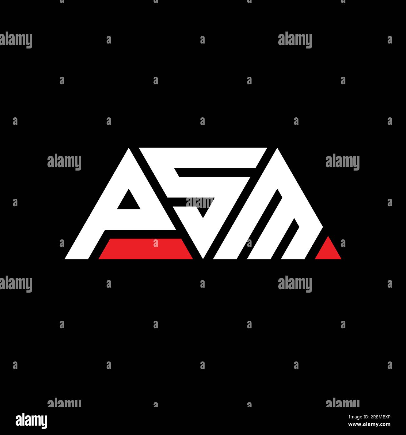 PSM triangle letter logo design with triangle shape. PSM triangle logo ...