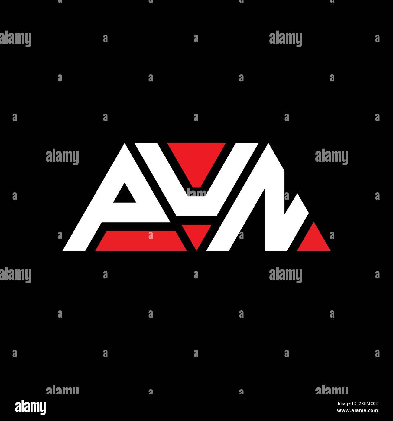 PUN triangle letter logo design with triangle shape. PUN triangle logo ...