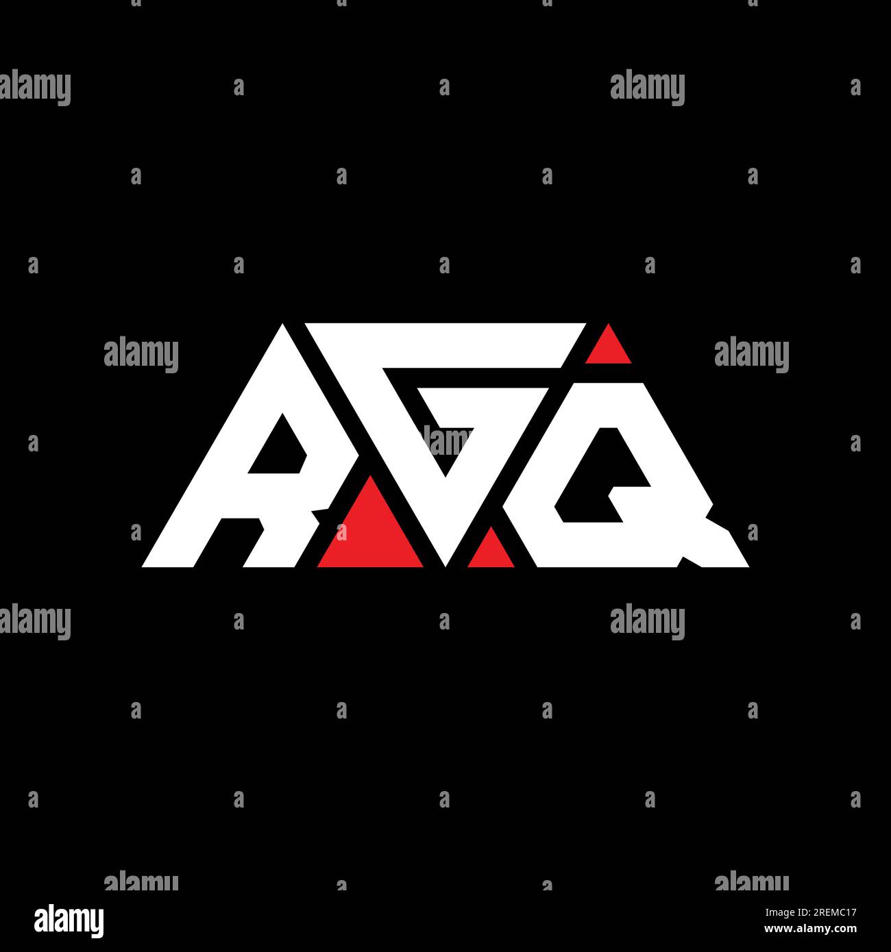 RGQ triangle letter logo design with triangle shape. RGQ triangle logo ...