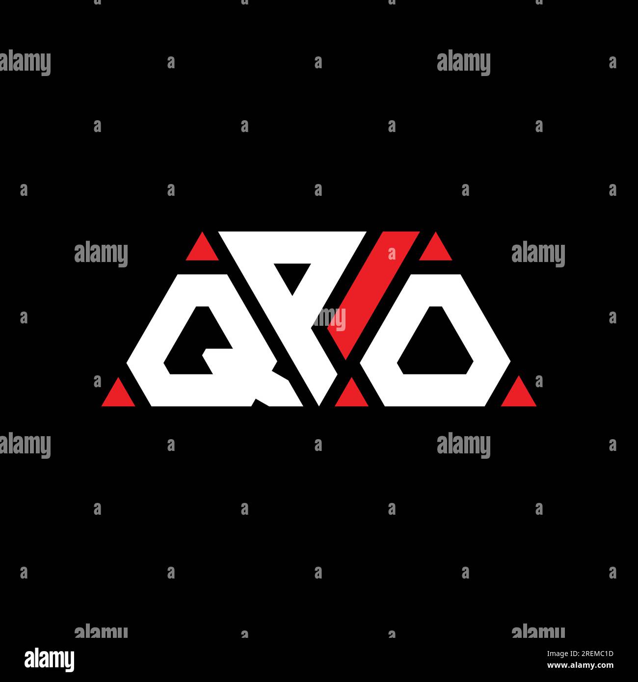 QPO triangle letter logo design with triangle shape. QPO triangle logo ...