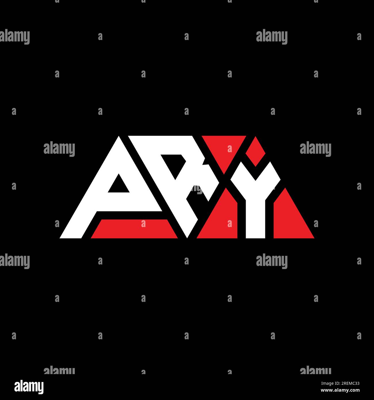 PRY triangle letter logo design with triangle shape. PRY triangle logo ...