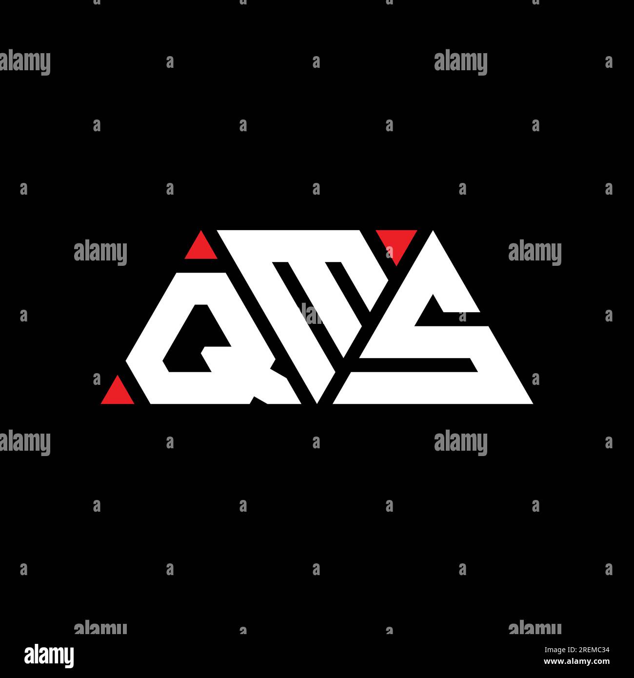 QMS triangle letter logo design with triangle shape. QMS triangle logo ...