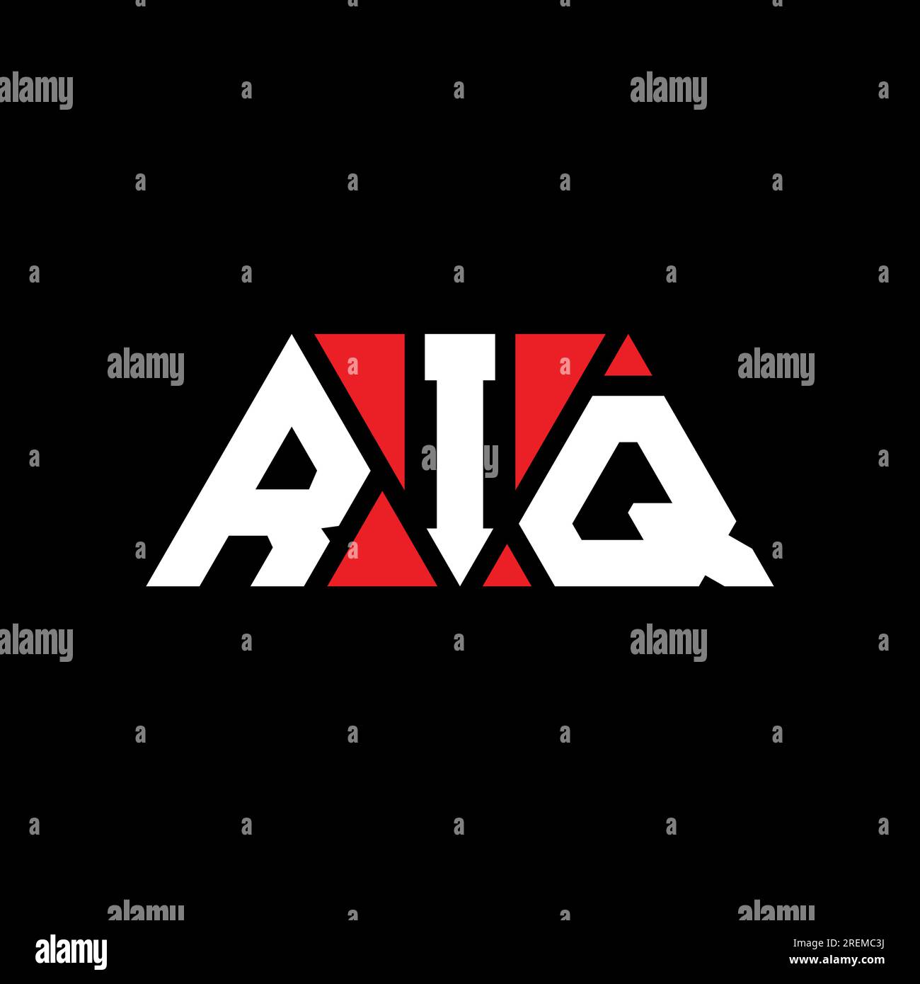 RIQ triangle letter logo design with triangle shape. RIQ triangle logo ...